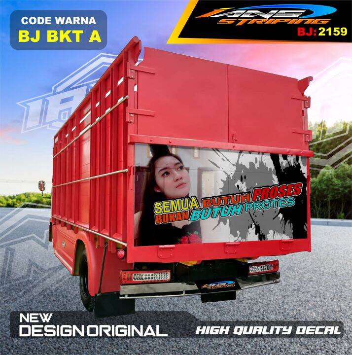 STICKER DECAL BAK BELAKANG TRUK FUSO / STIKER DECAL PINTU BELAKANG TRUK ...
