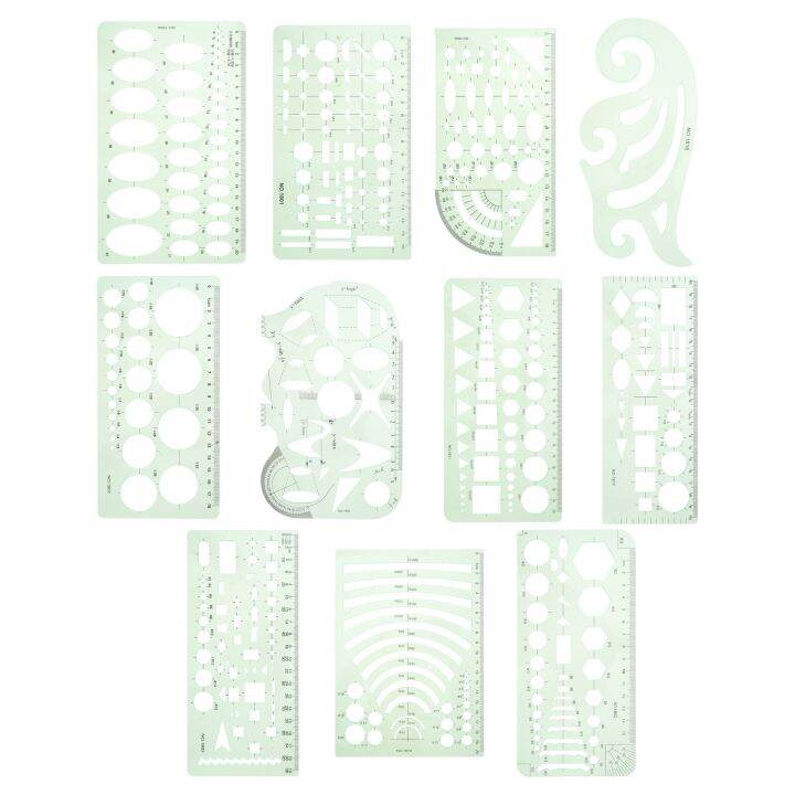 Ruler Drawing Template Measuring Scale Angularizer Universal Shapes ...