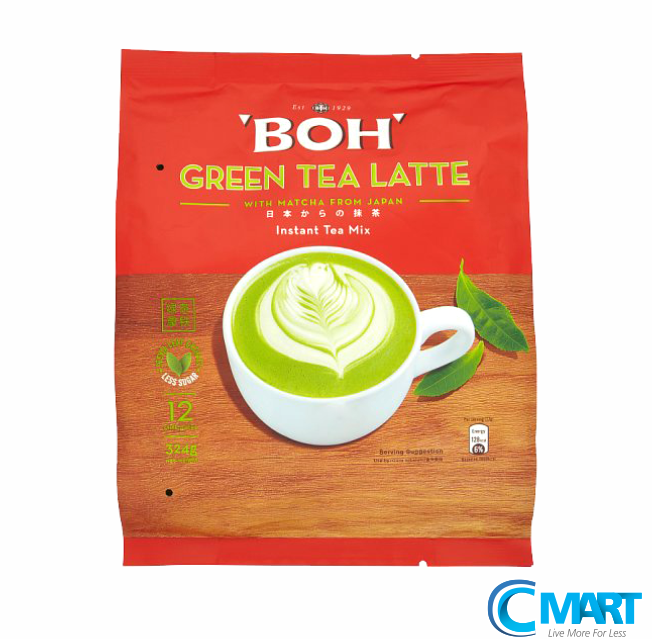 Boh Green Tea Latte 12's x 27GM | Lazada