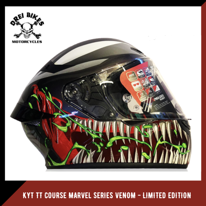KYT TT COURSE MARVEL SERIES VENOM - LIMITED EDITION | Lazada PH