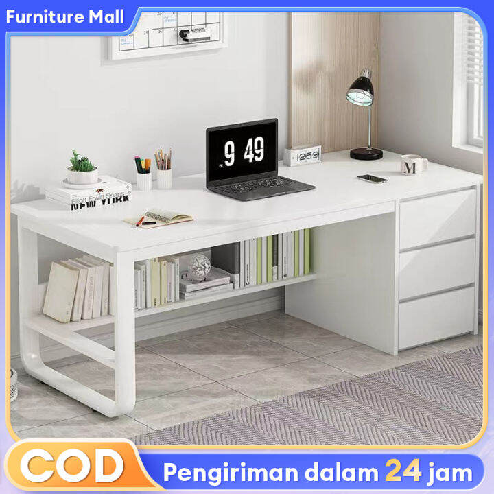 Meja Kantor Dengan Laci 140cm meja belajar Meja komputer Meja Kerja ...