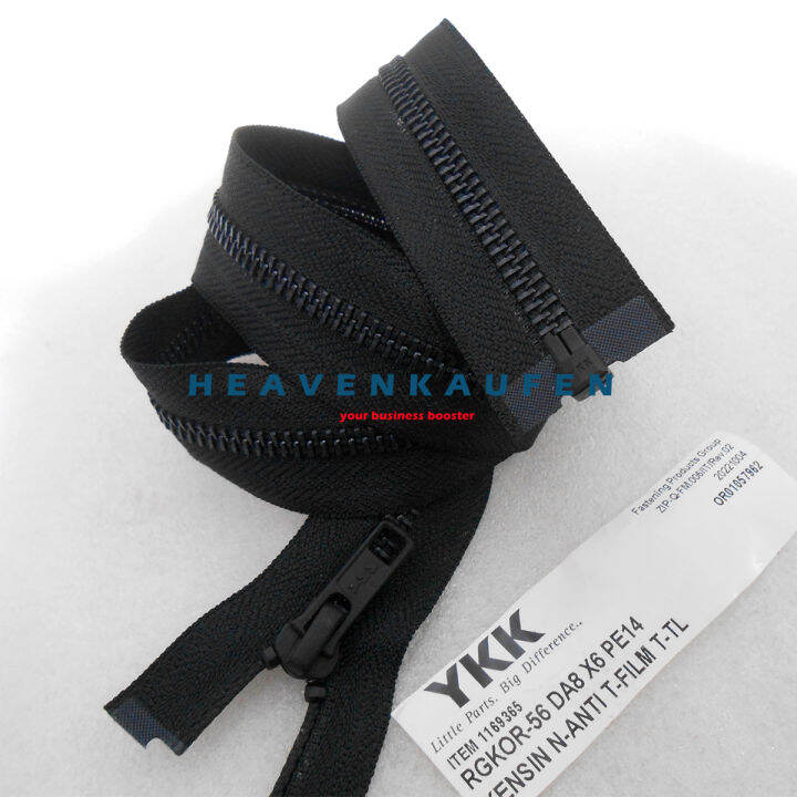 Resleting Zipper Jaket YKK 70 cm Atau 28 inch Metal Hitam Black Oxides Set Open End Buka Lepas ...