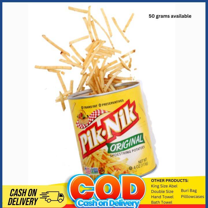 PIK NIK Fries Snacks Original 50g Potato Fries, Shoestring Potatoes ...