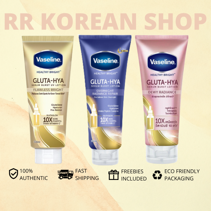 [AUTHENTIC] Vaseline Gluta-Hya Serum Burst UV Lotion 330ml Dewy ...