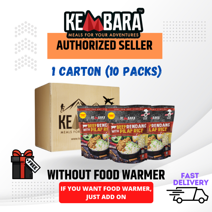 KEMBARA MEALS COMBO 10 BEEF RENDANG WITH PILAF RICE WITHOUT FOOD WARMER ...
