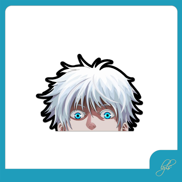 Gojo ANIME PEEKER Waterproof Vinyl Sticker for Motorcycle, Laptop, PC ...