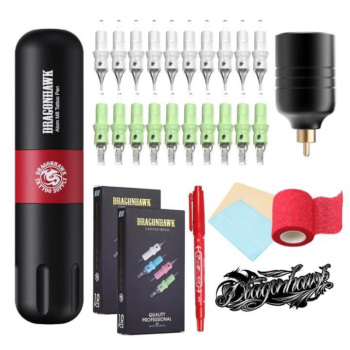 Dragonhawk M8โรตารี่เครื่องสักไร้สายแบตเตอรี่แหล่งจ่ายไฟตลับ ...