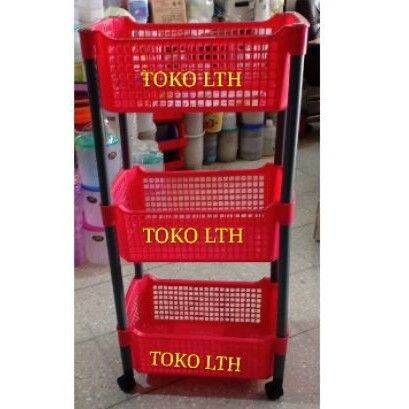 RAK SERBAGUNA SUSUN 3 RODA / RAK DAPUR / KERANJANG SUSUN / RAK DOKUMEN ...