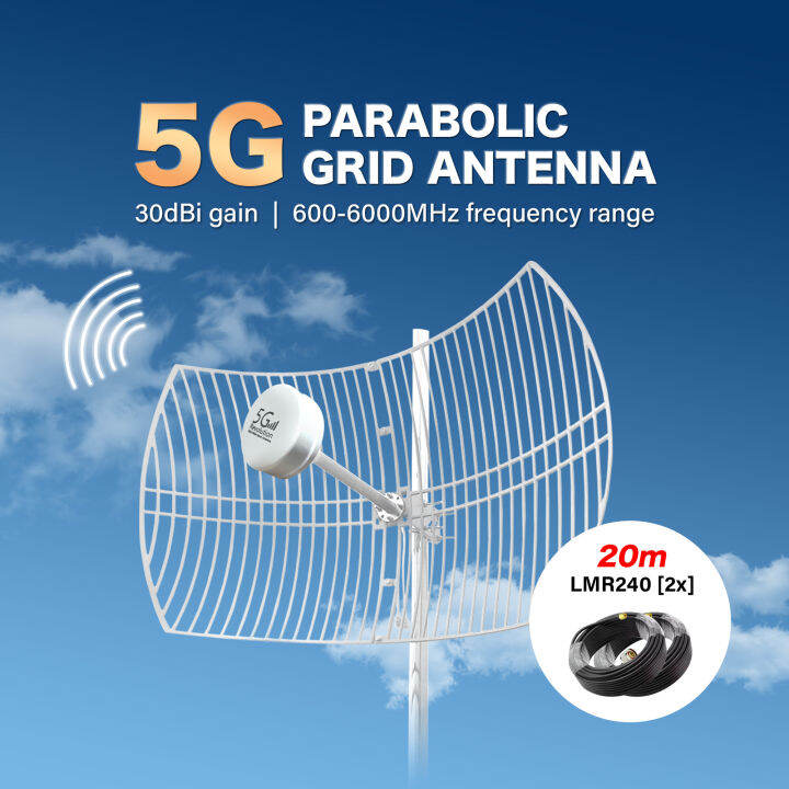 LET HYPERWAVE HYPERBOLIC FEEDER ONLY 44dBi WiFi Antenna 5G 4G Signal ...