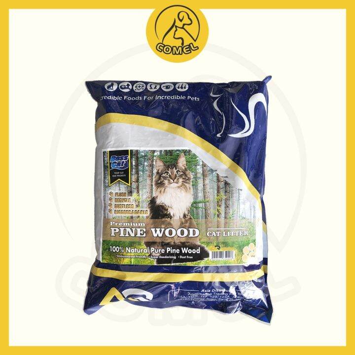 Boss Cat Premium Pine Wood Cat Litter / Pasir Kucing 5kg | Lazada