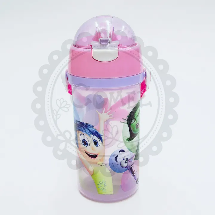 Comel Inside Out Water Bottle with Straw- 600ML | Lazada