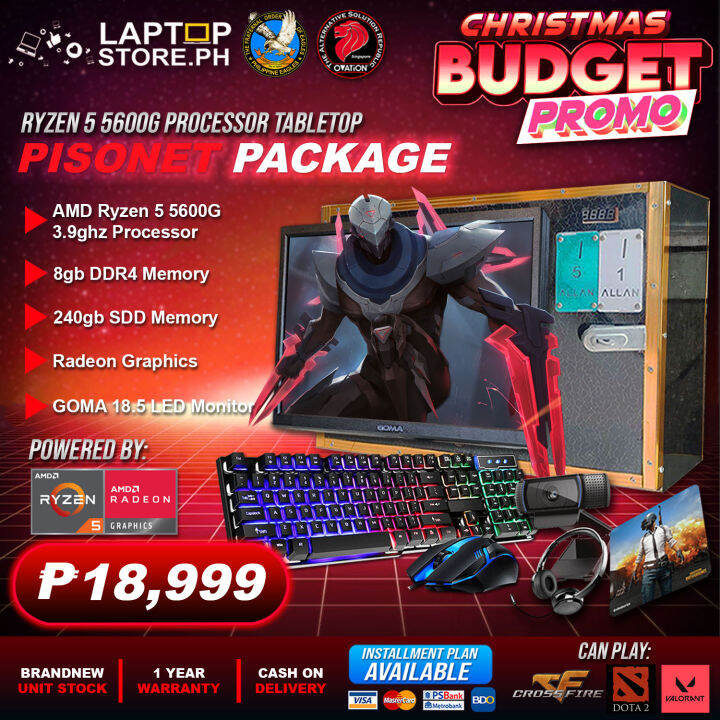 BRANDNEW TABLETOP PISONET-Ryzen 5 5600G-8gb DDR4 240gb SSD-18.5 WIDE ...