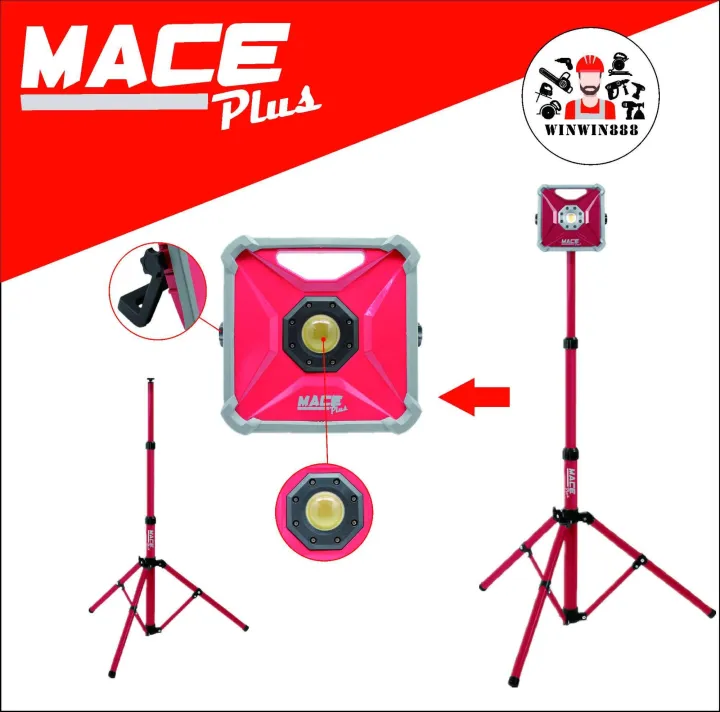 MACE CORDLESS LED LIGHT 50 WATTS with tripod stand | Lazada PH