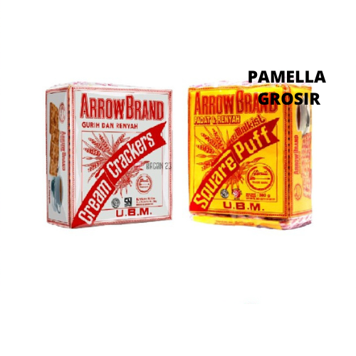 Biskuit Kabin Gabin Arrow Brand Square Puff & Cream Crackers Malkist UBM 280 gr | Lazada Indonesia
