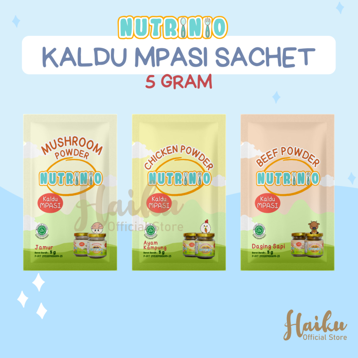 Kaldu Sehat MPASI Bubuk Daging Asli Nutrinio Kemasan Sachet 5 Gram ...