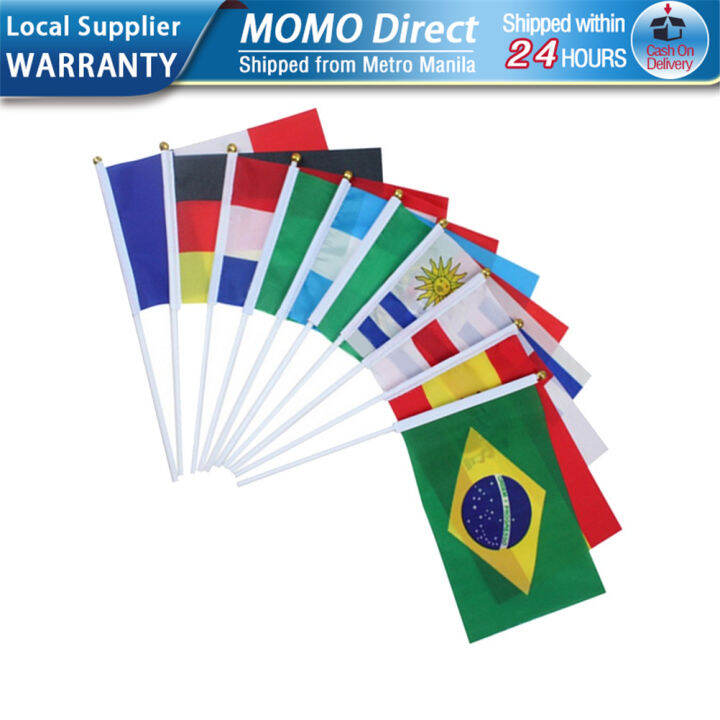 32Pcs 14*21 CM International World Flaglets Hand Held Small ...