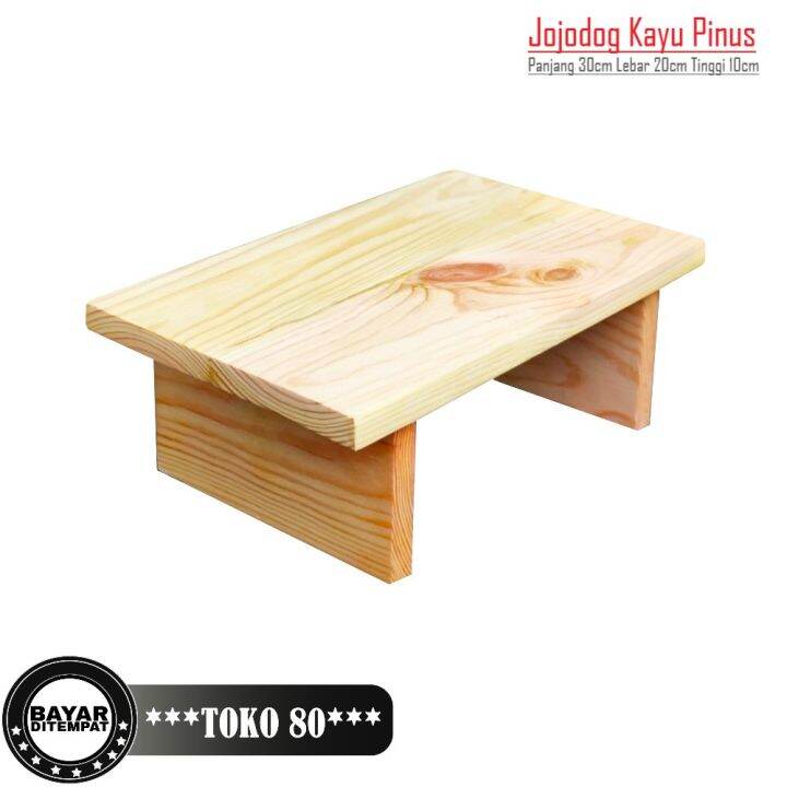 Sedang Trend Jojodog Dingklik Jongkok Kayu Pinus Bermotif Serat Asli ...