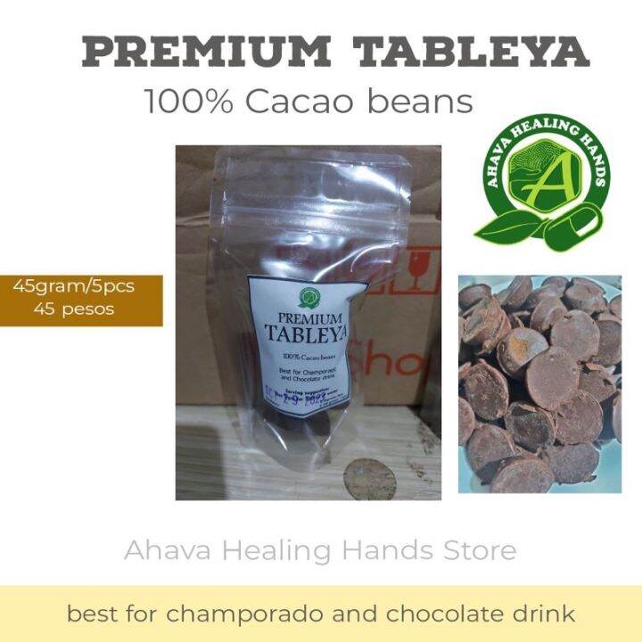 Premium Tableya (45grams/5pcs) 100% Cacao Beans Natural Wellness ni ...
