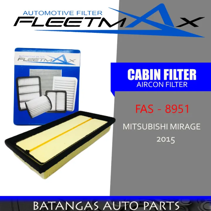 AIRCON FILTER FAS- 8951 (FLEETMAX) for MITSUBISHI MIRAGE 2015 | Lazada PH