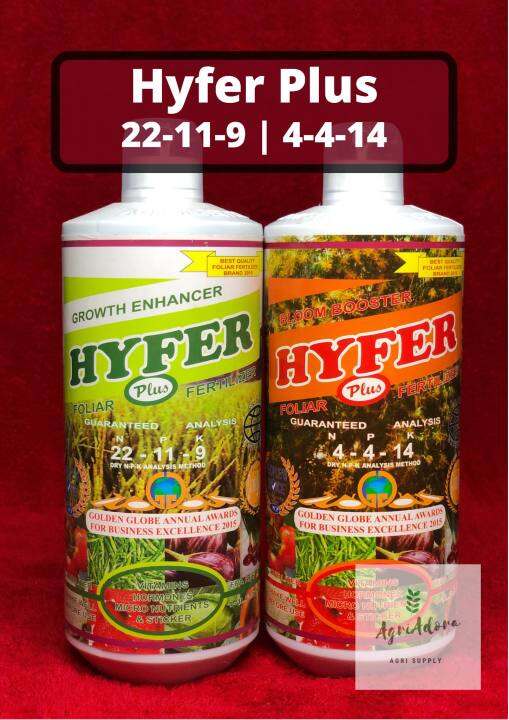 Hyfer Plus Bloom Booster/Growth Enhancer Foliar Fertilizer (1 Liter ...