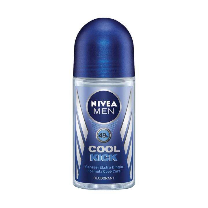 Nivea Men Roll On Cool Kick Extra Dry Cool Blue | Lazada Indonesia