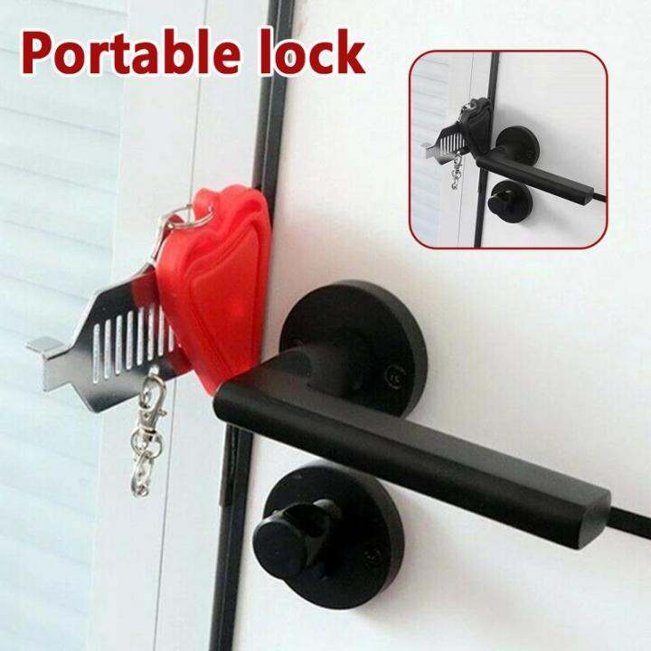 Heavy Duty Extra Security Lock ล็อคประตูแบบพกพา Solid Heavy Duty ความ ...