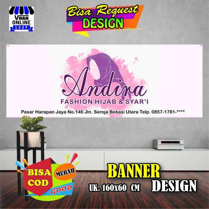 Spanduk Banner Toko Baju, Fashion Syar'i, Olshop, Keren Simple | Lazada ...