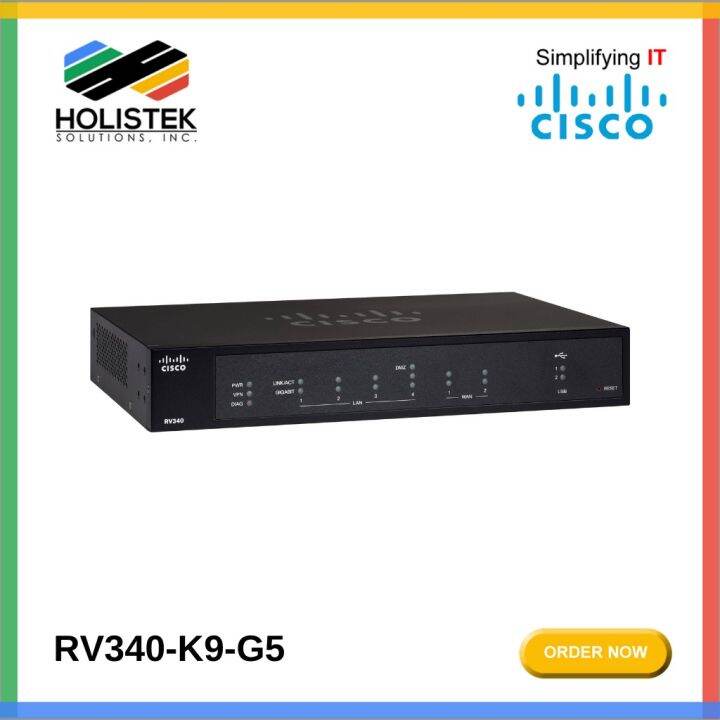 Cisco RV340 Dual WAN Gigabit VPN Router / Firewall (RV340-K9-G5) I ...
