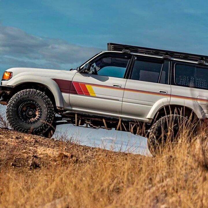 Pair Exterior Off Road Car Decals Body Waist Line Stipes Sticker Vinyl ...