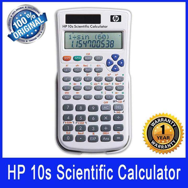 HP 10s Scientific Calculator. Solar and Battery Powered. 2-line x 10 ...