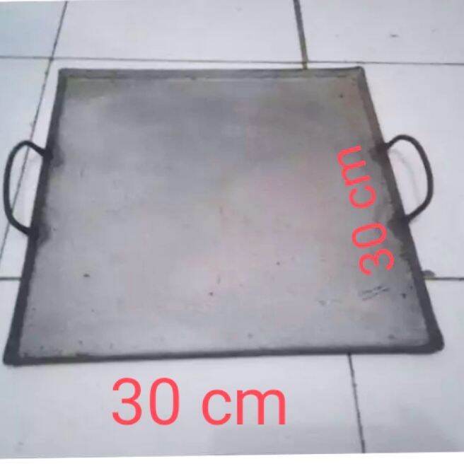 wajan plat besi/wajan panggangan roti bakar/wajan panggangan Burger ...