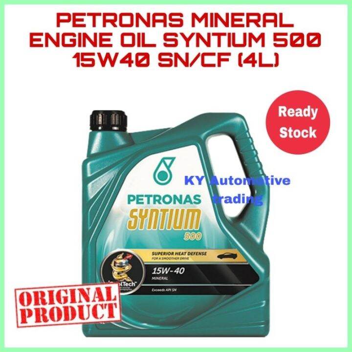 PETRONAS SYNTIUM 500 15W40 SN/CF MINERAL ENGINE OIL 4L SUITABLE FOR ...