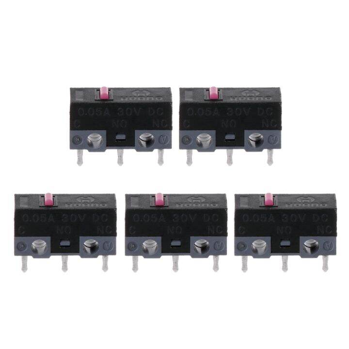 5Pcs HUANO Microswitch White Blue Pink Yellow Dot Mouse Micro Switch ...