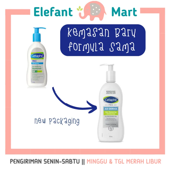 ELEFANT MART - CETAPHIL PRO AD Derma Skin Restoring Moisturizer 295ml / Kulit Gatal Kering Body ...