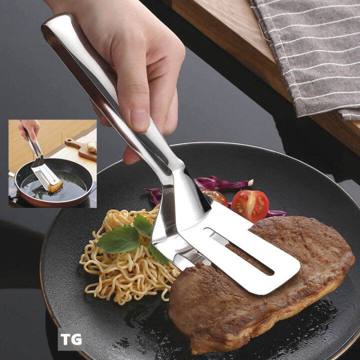 Kitchen Multi-function Stainless Steel Food Tongs Food Clips Fried Fish ...