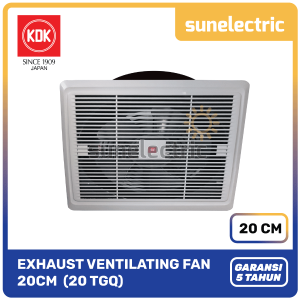 KDK 20-TGQ 8" / 8 Inch / 20 cm KDK Ceiling Exhaust Ventilating Fan / Kipas Angin Plafon Exhaust ...