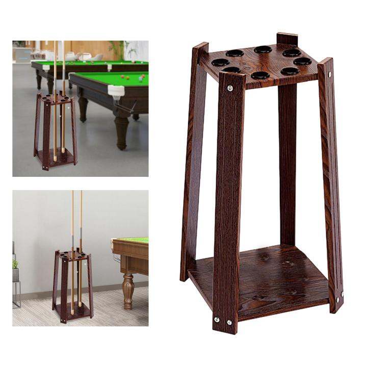 Pelune 8 Hole Billiard Cue Rack Display Shelf Pool Balls Stick Holder ...