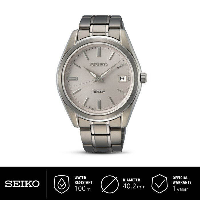 Jam Tangan Pria Seiko SUR369P1 SUR369 Titanium Silver Dial Original ...