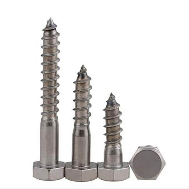 304 Stainless Steel External Hexagon Self Tapping Wood Screw Bolt Wood ...