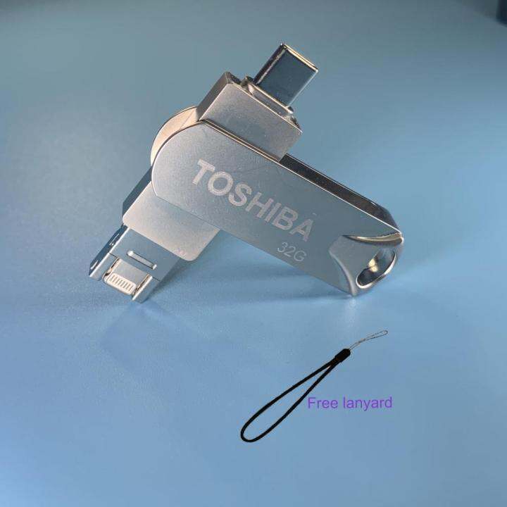 Toshiba 32GB 4 in 1 USB Flash Drives for Apple/Android/Type-C/Usb ...