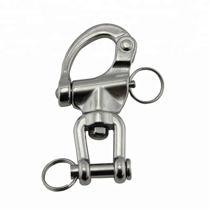 5PCS 316 Stainless Steel Swivel Jaw Snap Shackle With Ring Marine ...