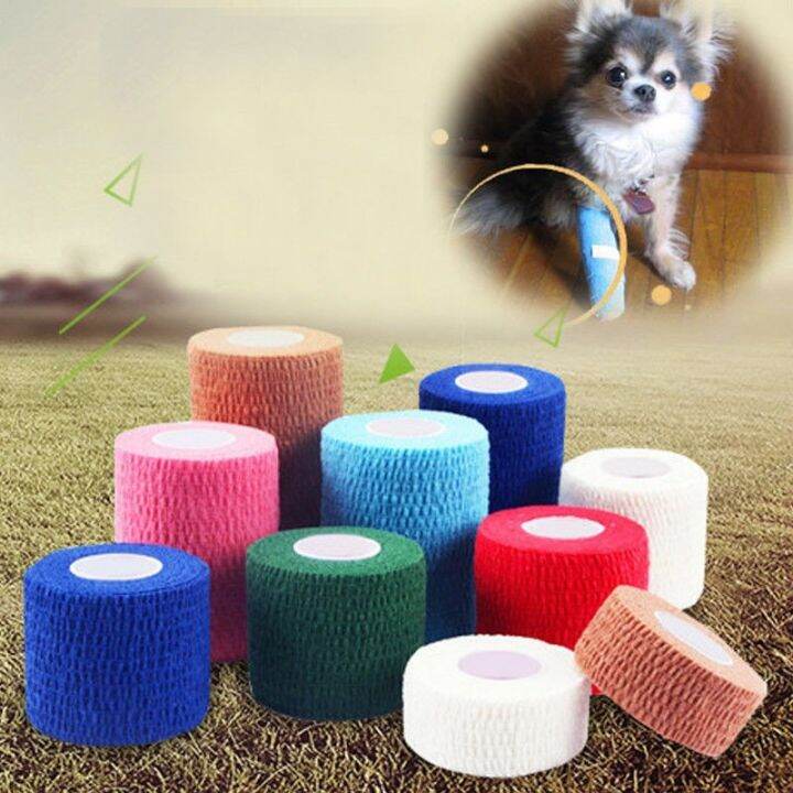 Self Adherent Wrap Tape Pet Horse Dog Cat Vet Wound Cohesive Elastic ...