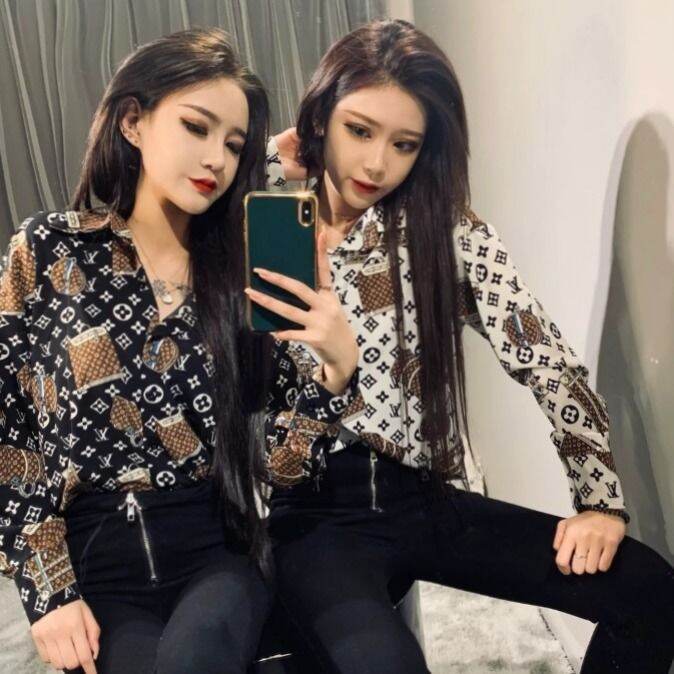 Zeus Trendyพิมพ์หลวมแขนยาวเสื้อผู้หญิงใหม่เกาหลีCasualแฟชั่นเสื้อท๊อป ...