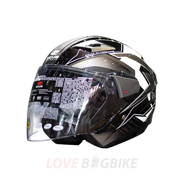 Zeus ZS-611E Metallic Black TT29 Silver | Lazada.co.th