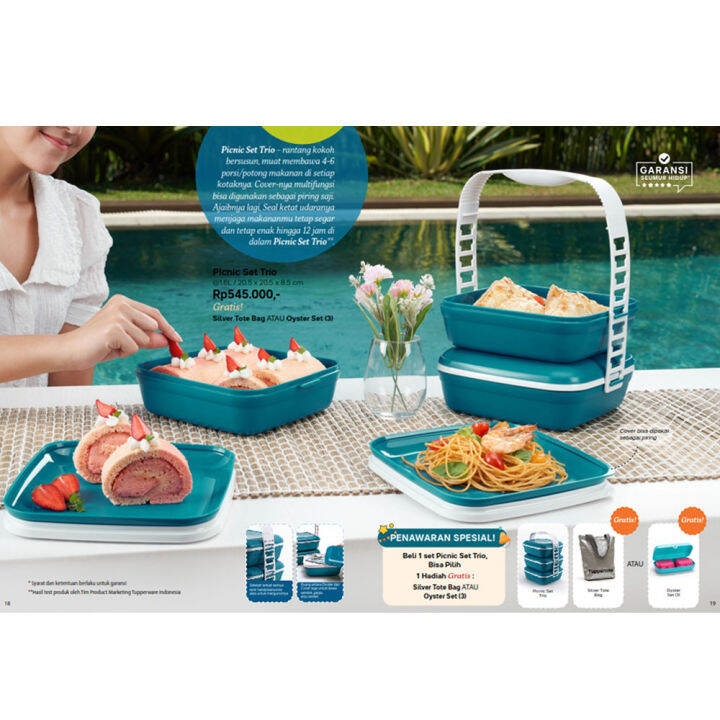 Tupperware Picnic Set Trio Free | Lazada Indonesia