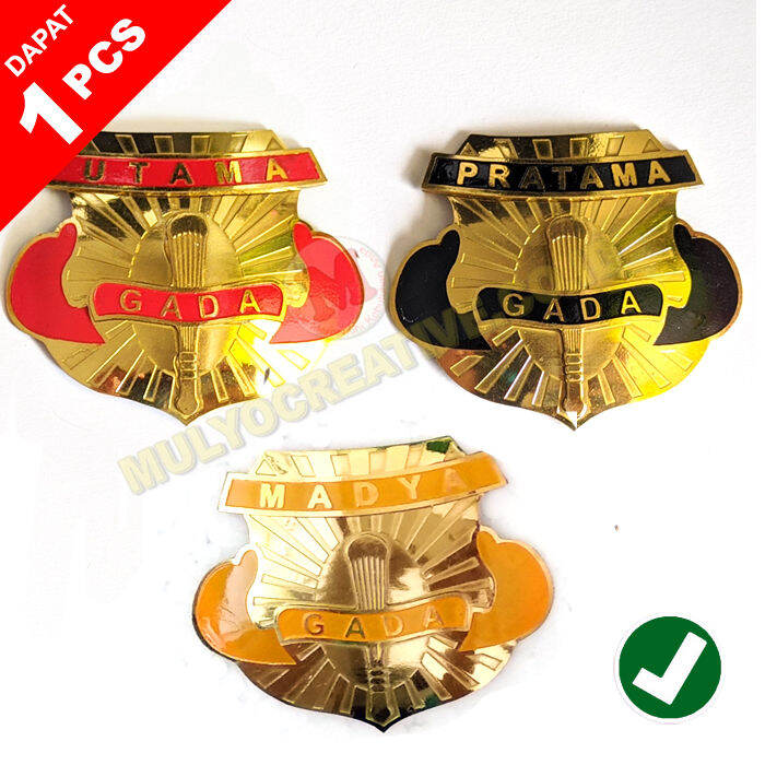 Lencana Pin Gada Pratama Gada Utama Gada Madya- Satpam Lencana Atribut ...