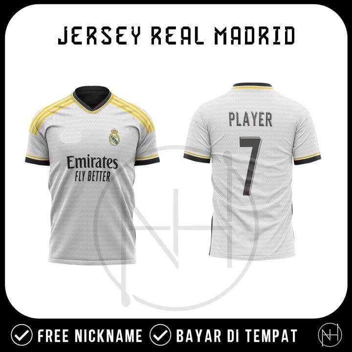 Jersey Real Madrid 2023/2024 Premium Terbaru Gratis Nama dan Nomor Punggung | Lazada Indonesia