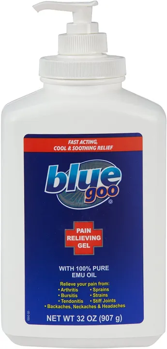 BLUE GOO PAIN RELIEVING GEL, 32 Ounce, Fast Acting, Cooling and ...
