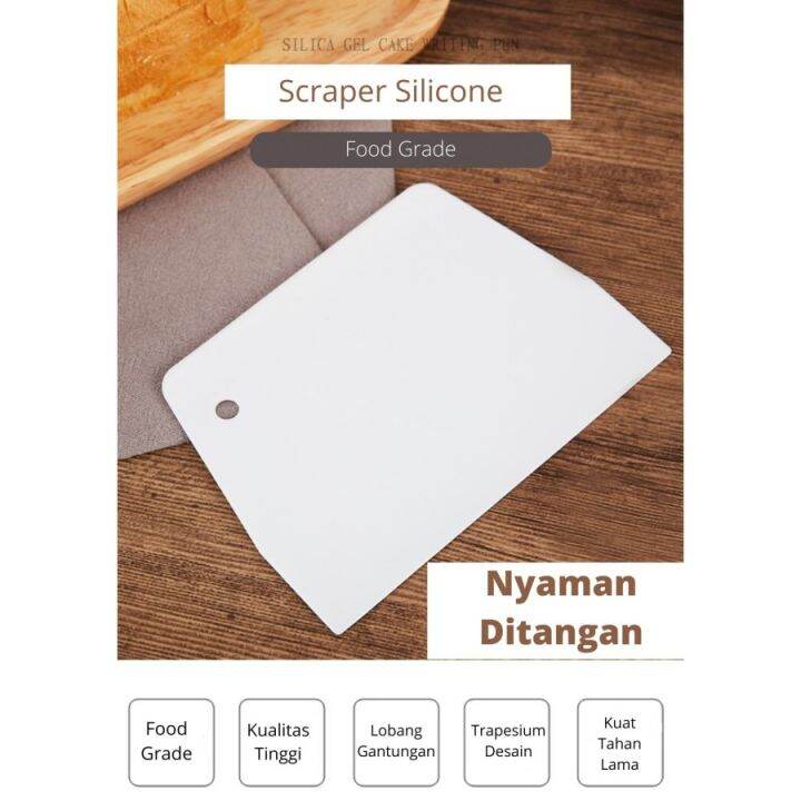 Koka Pemotong Adonan Bakpao Roti Pisau Kue Plastik Dough Scraper Cutter ...