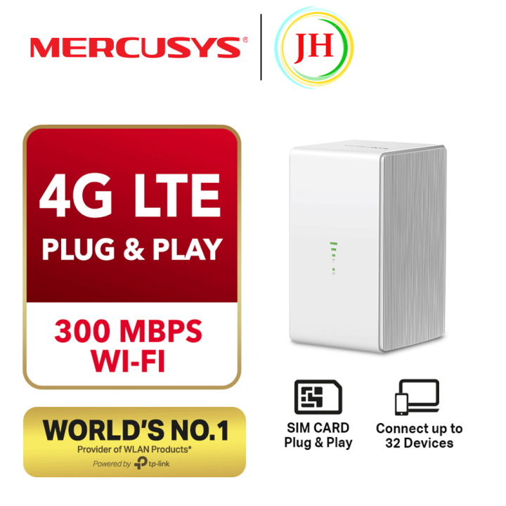 Mercusys 300Mbps Wireless N 4G LTE Plug and Play Router MB110-4G ...